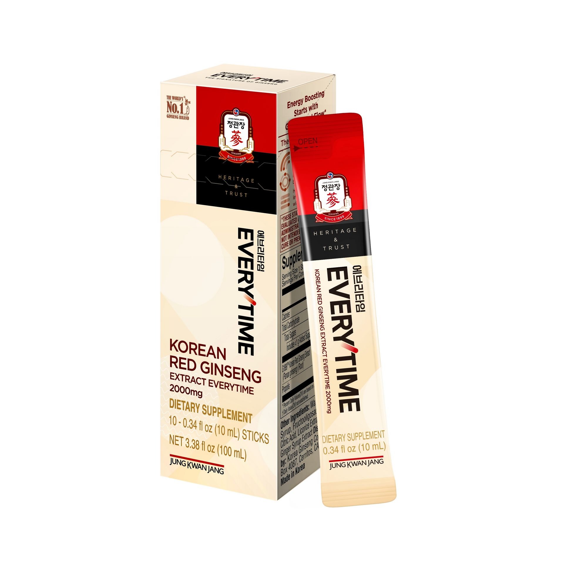 Get Everytime Korean Red Ginseng Extract Liquid Stick 2000mg Propolis ...