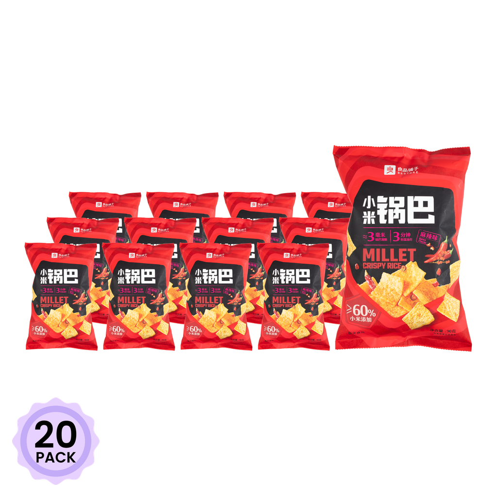 Get Bestore Millet Crisp Crust Rice Crackers, Hot and Spicy Flavor 90 g ...
