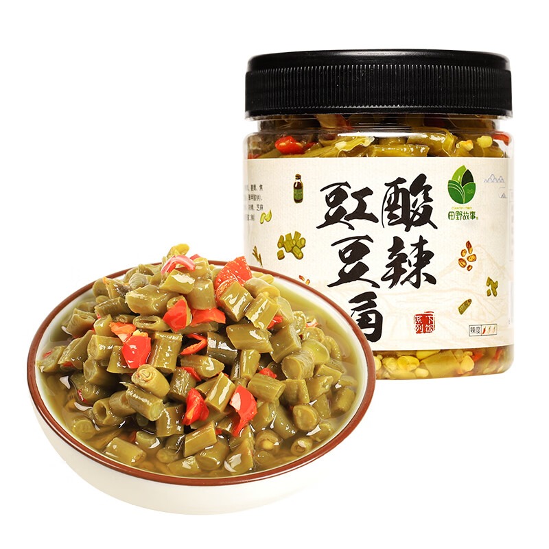 Get Field story Hot and sour rainbow bean 230g instant food under Hunan ...