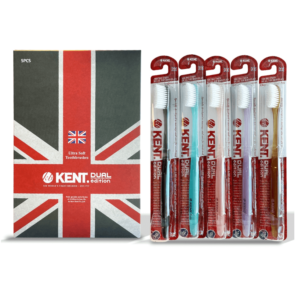 KENT ORALS USA Dual Edition Toothbrushes 1 Box / 5 Piece - Weee!