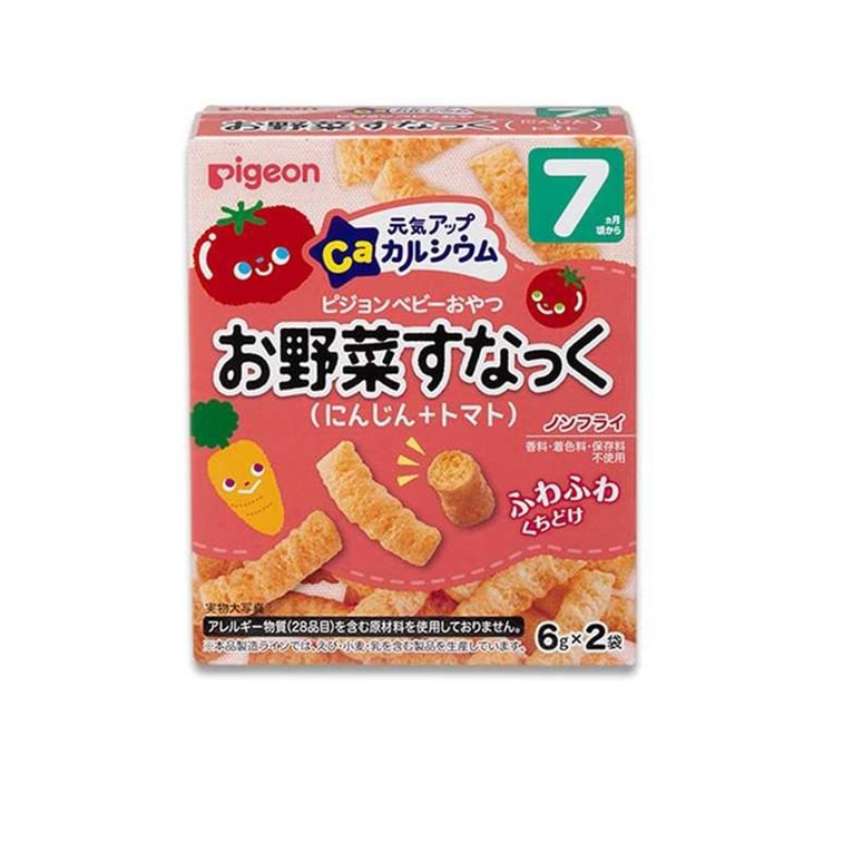 Get [2024.4.30] PIGEON Baby Snack Carrot&Tomato Rice Cracker 6g*2 bags ...