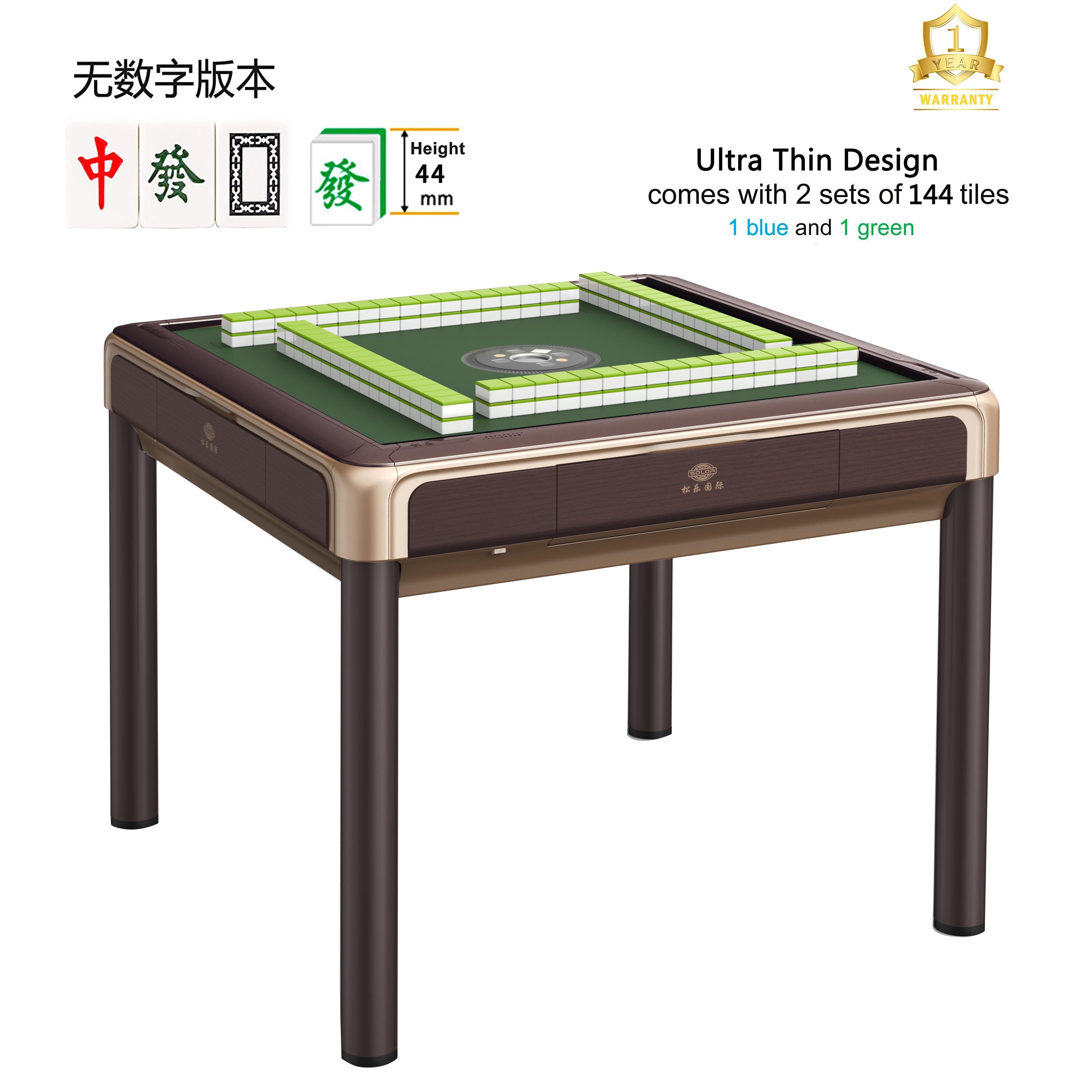 Get 4-Legs Dining Table Style Automatic Mahjong Table Coffee Color with ...
