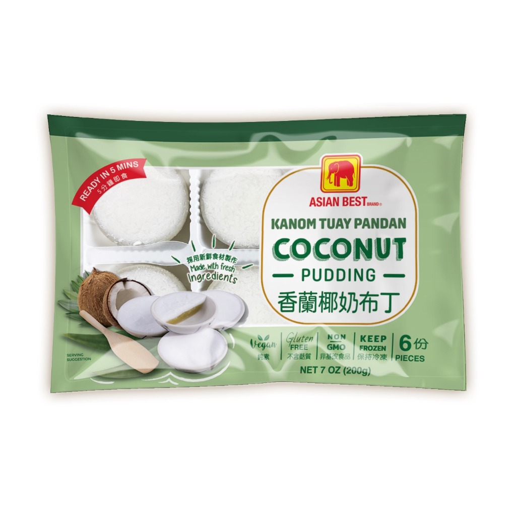 Get Asian Best Kanom Tuay Pandan Coconut Pudding, Frozen Delivered ...