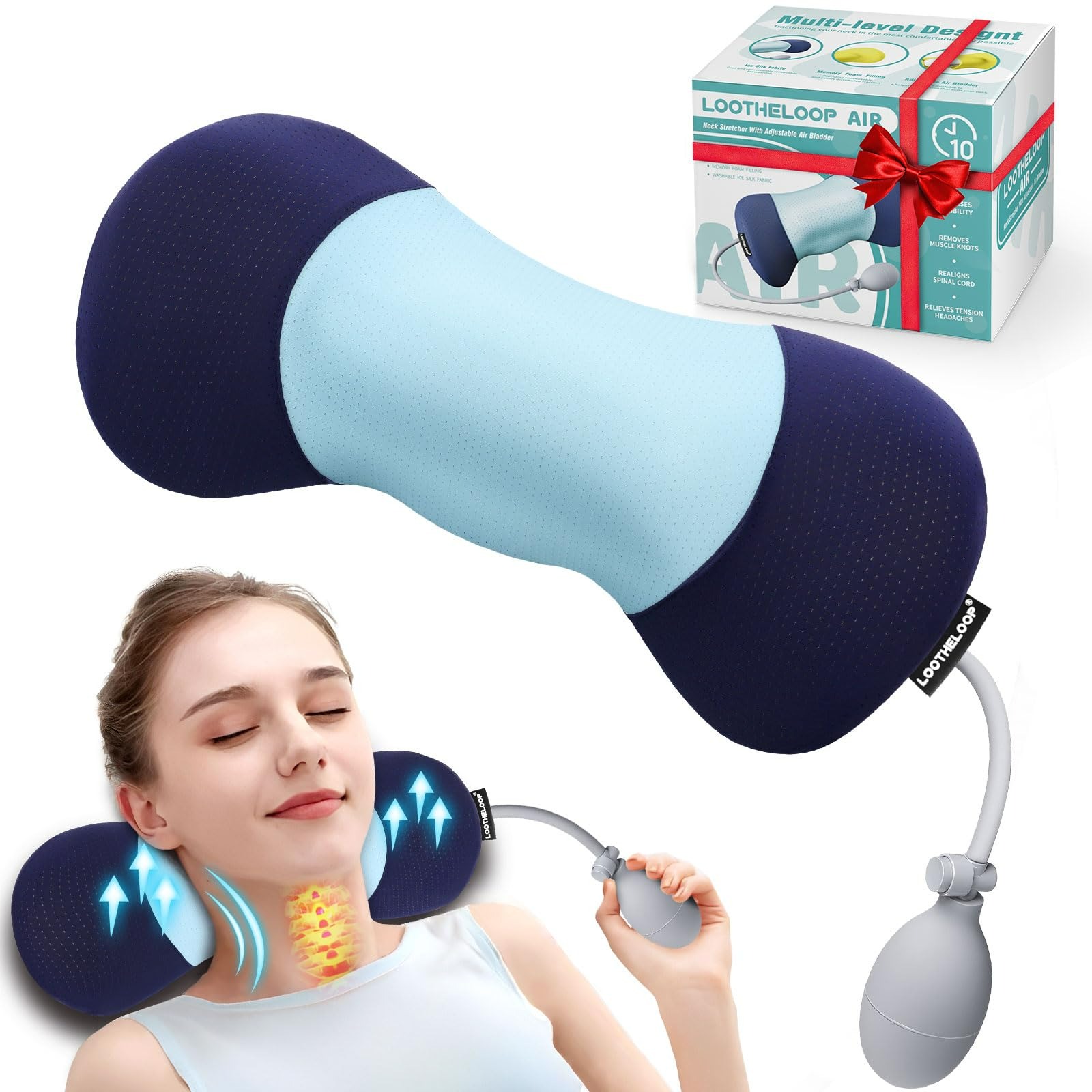Get Adjustable Inflatable Neck-Stretcher Pain Relief Delivered | Weee ...