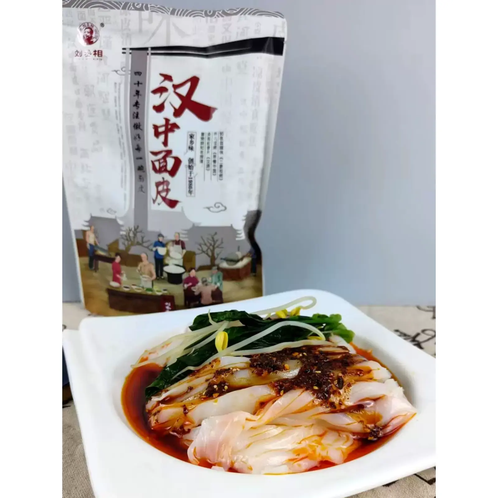 Get Shaanxi specialty Liu Chengxiang Hanzhong dough 380g ready to eat ...