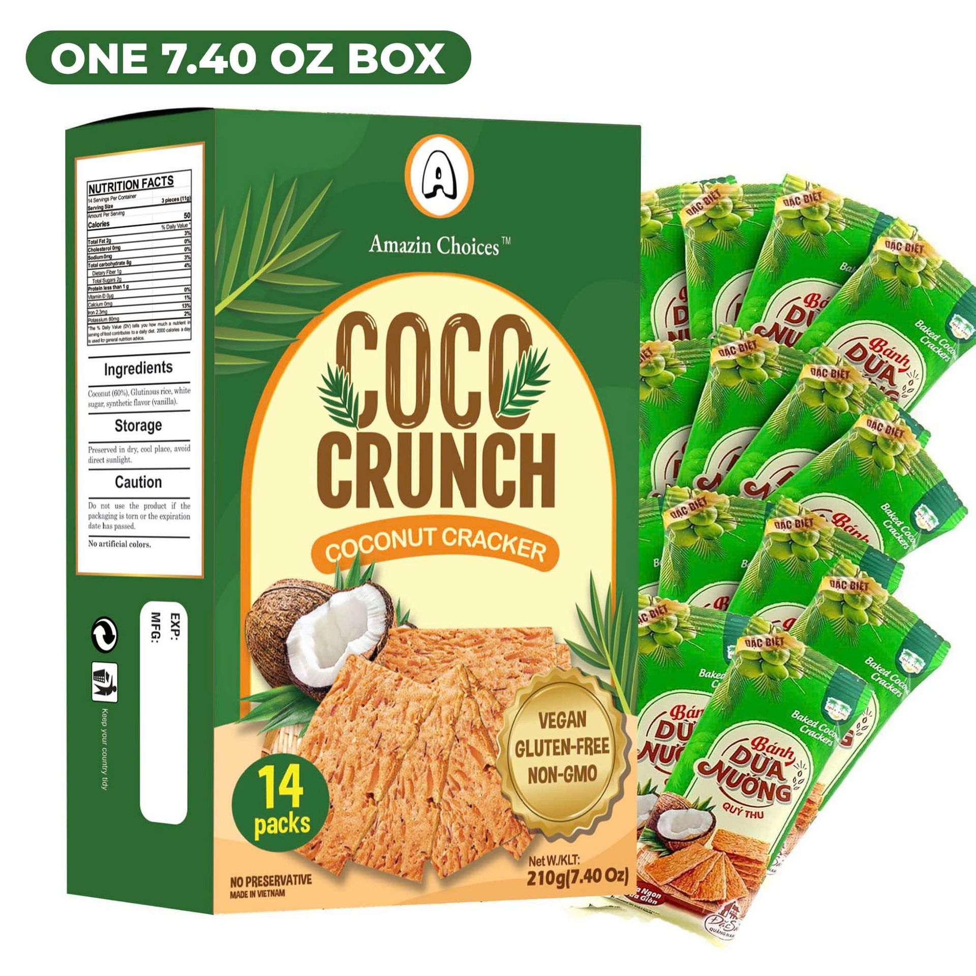 Get COCO Crunch Baked Coconut Crackers 210g Delivered | Weee! Asian Market