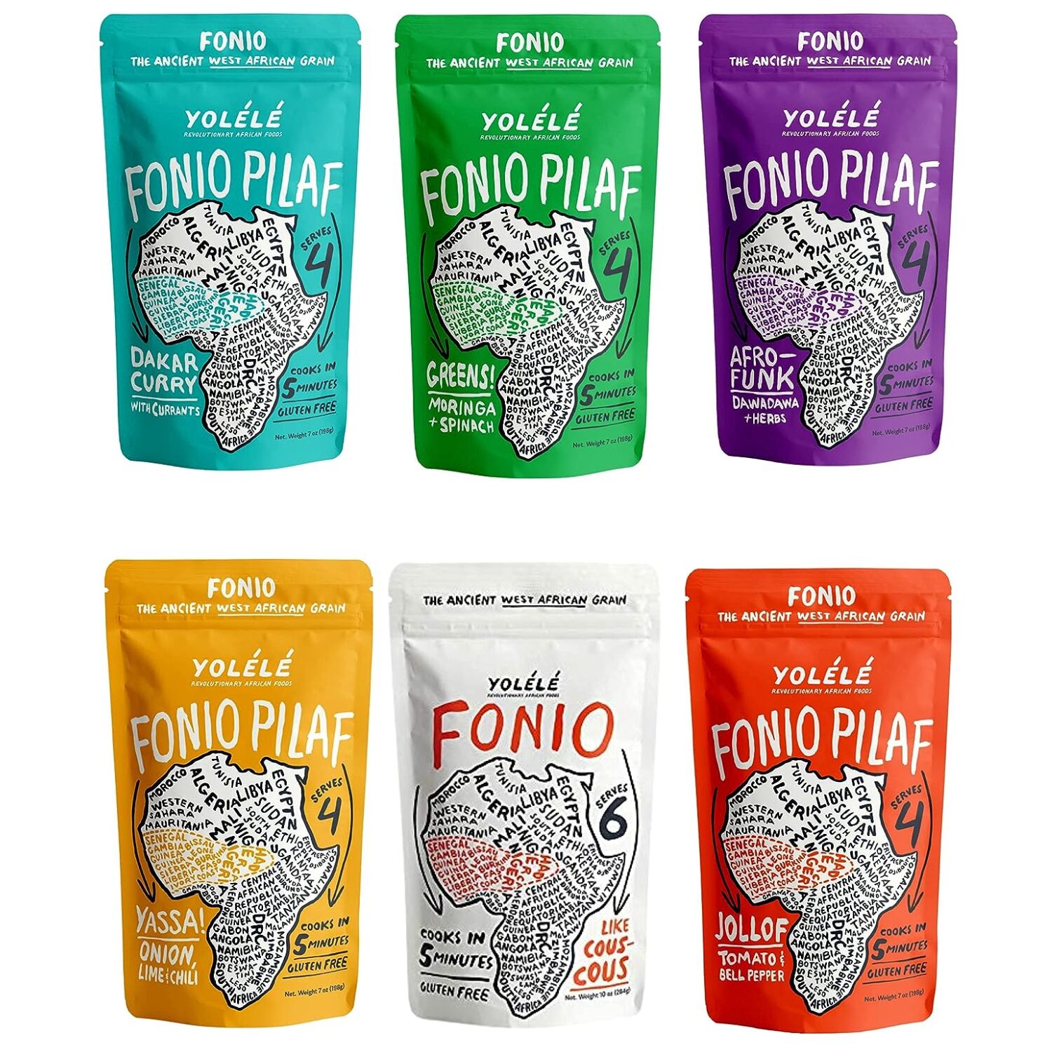 Get Yolele Fonio Grain and Fonio Pilaf Mix, African Supergrain Ancient ...