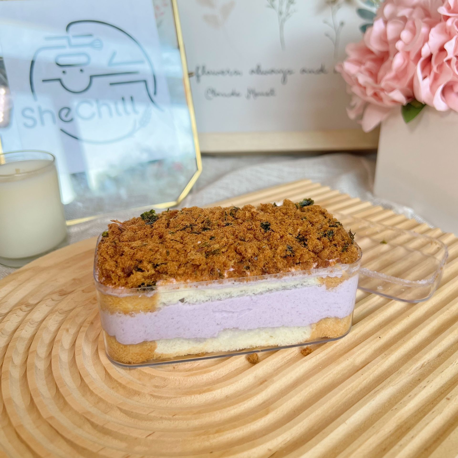 Get Ube taro pork floss box cake Delivered | Weee! Asian Market
