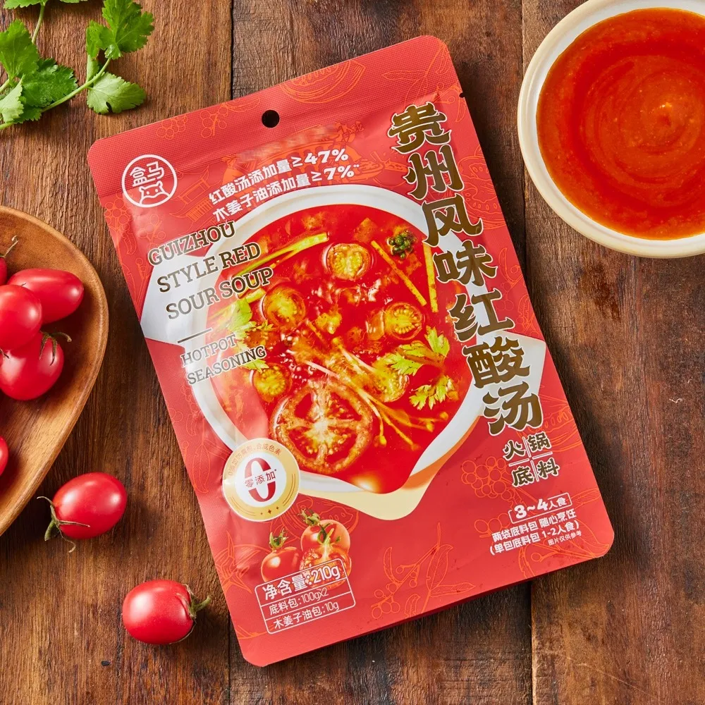 Get Hema Guizhou - Style Red Sour Soup Hot Pot Base Delivered | Weee ...