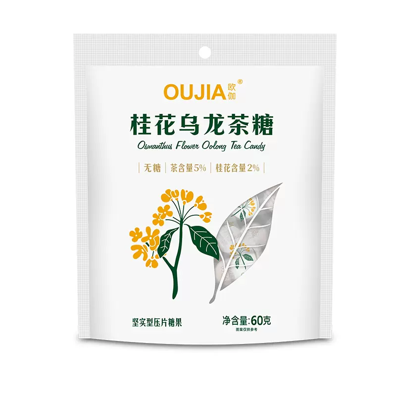 Get 0 Sugar Low Fat Breath Mint Osmanthus Oolong Tea Sugar 60G 1 Bag ...