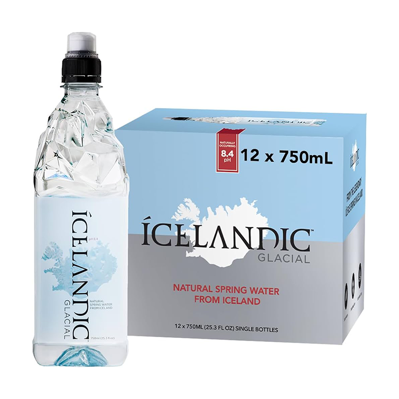 Icelandic Glacial Natural Spring Water 750ml 12 pack - Weee!