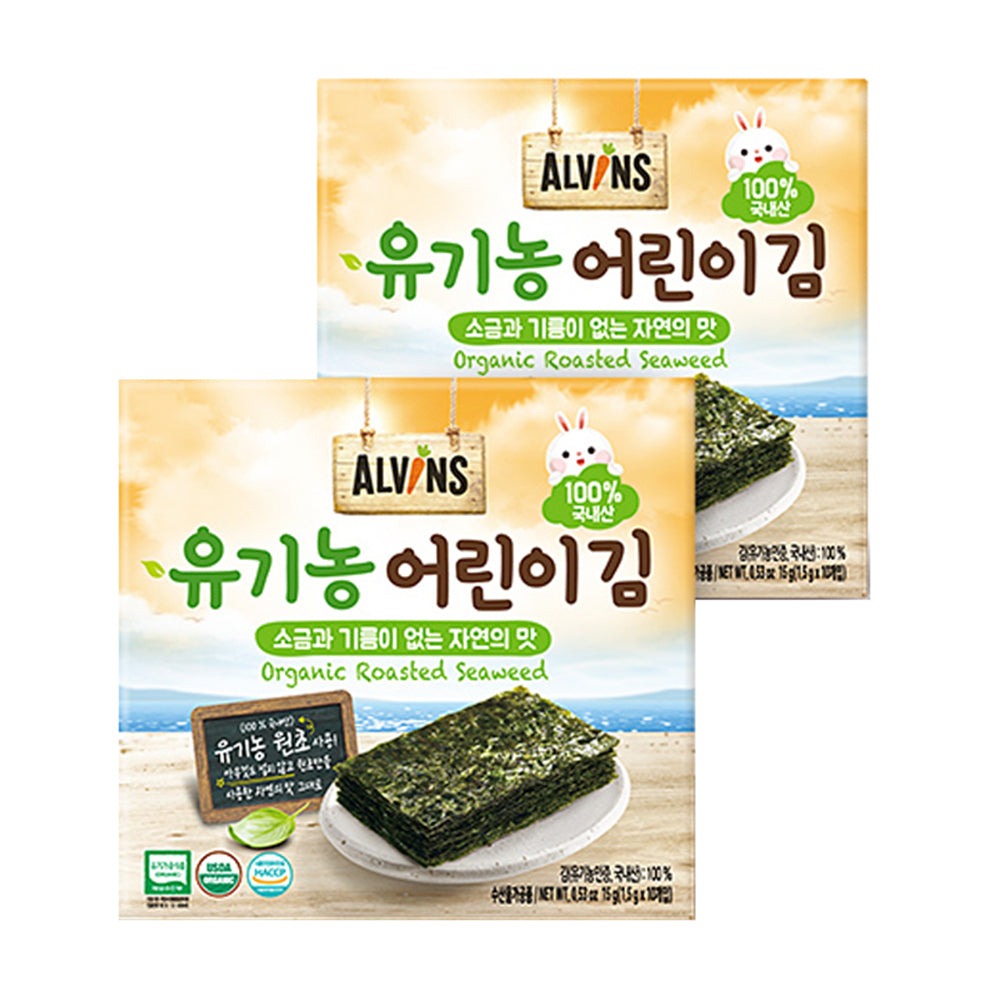 엘빈즈 유기농 어린이김 15g x 2p - Weee!