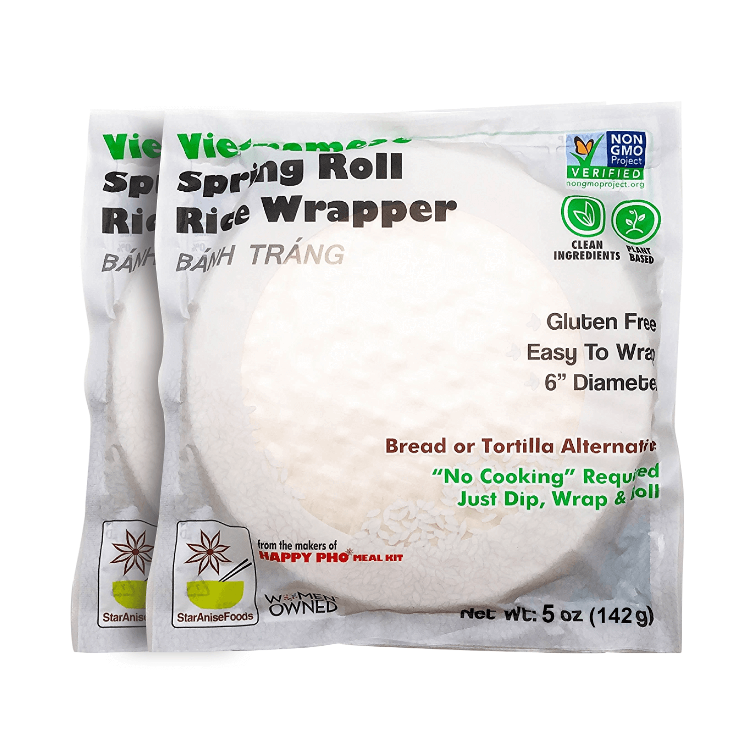 Star Anise Foods Spring Roll Rice Wrapper (Pack of 2) - - Weee!