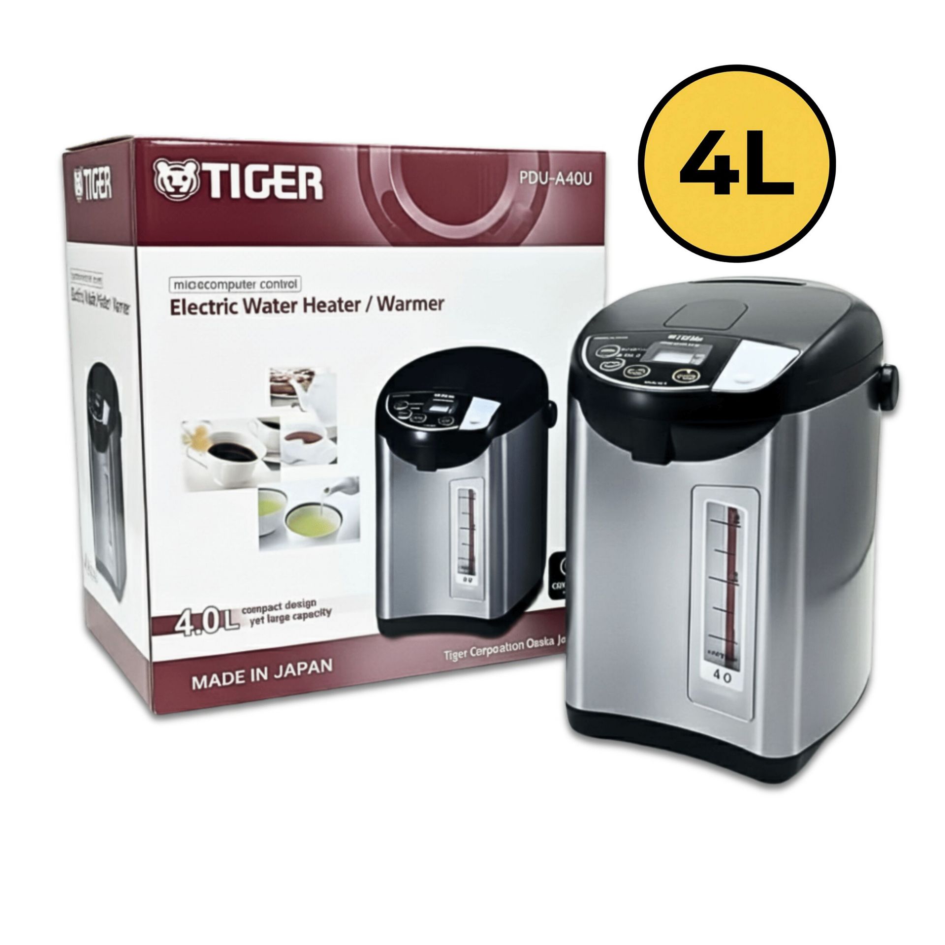 Get Tiger Electric Water Heater Warmer 4L 1 box Delivered | Weee! Asian ...