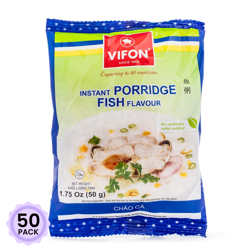 Get Vifon Instant Porridge, Fish Flavor 1.75 oz*50 pack Delivered ...