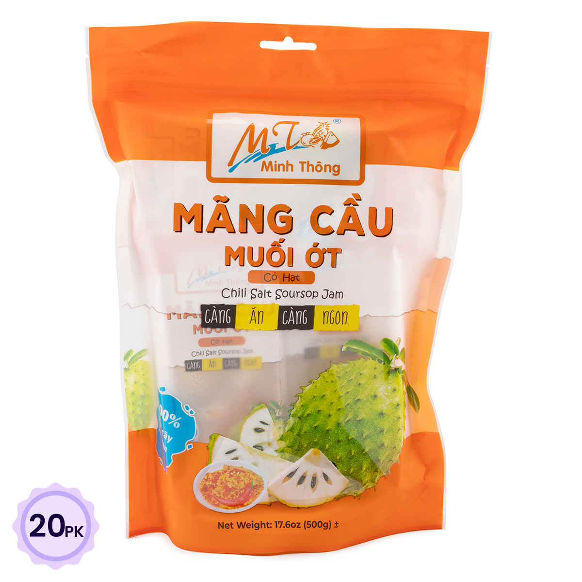 Get [Pack of 20] Minh Thong Dried Chilli Soursop 500 g Delivered | Weee! Asian Market