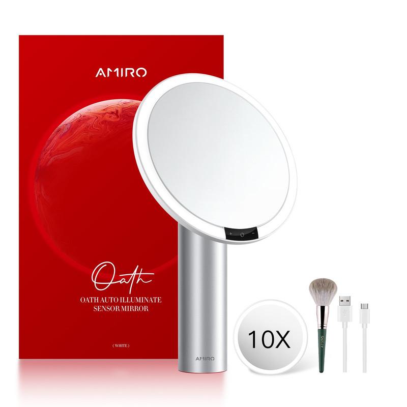 AMIRO 8" LED Makeup Vanity Mirror with 10X Magnification Mirror White - Weee!
