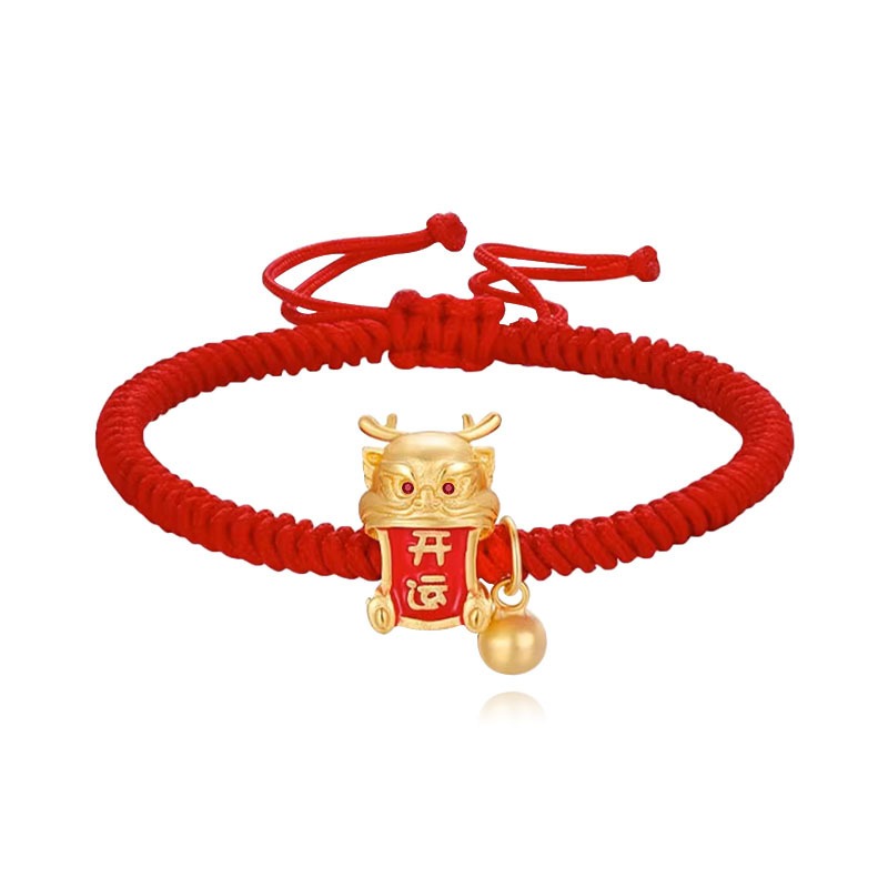 Get Guochao New Lucky Dragon Red Rope Bracelet Chinese Zodiac Dragon ...