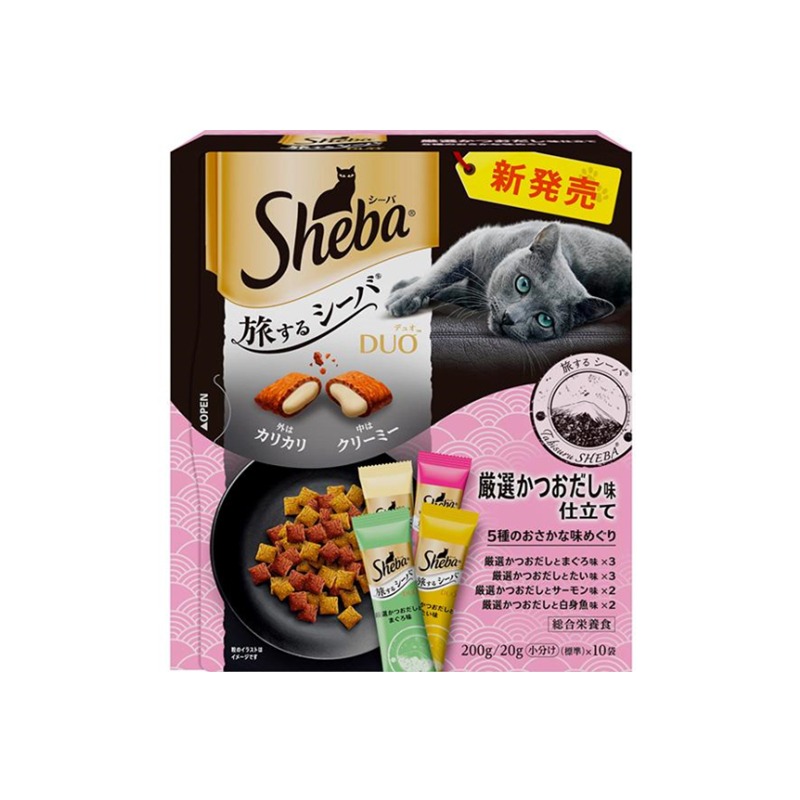 Get Sheba Duo Plus Cream Filled Crispy Cat Treats (Premium Bonito Broth ...
