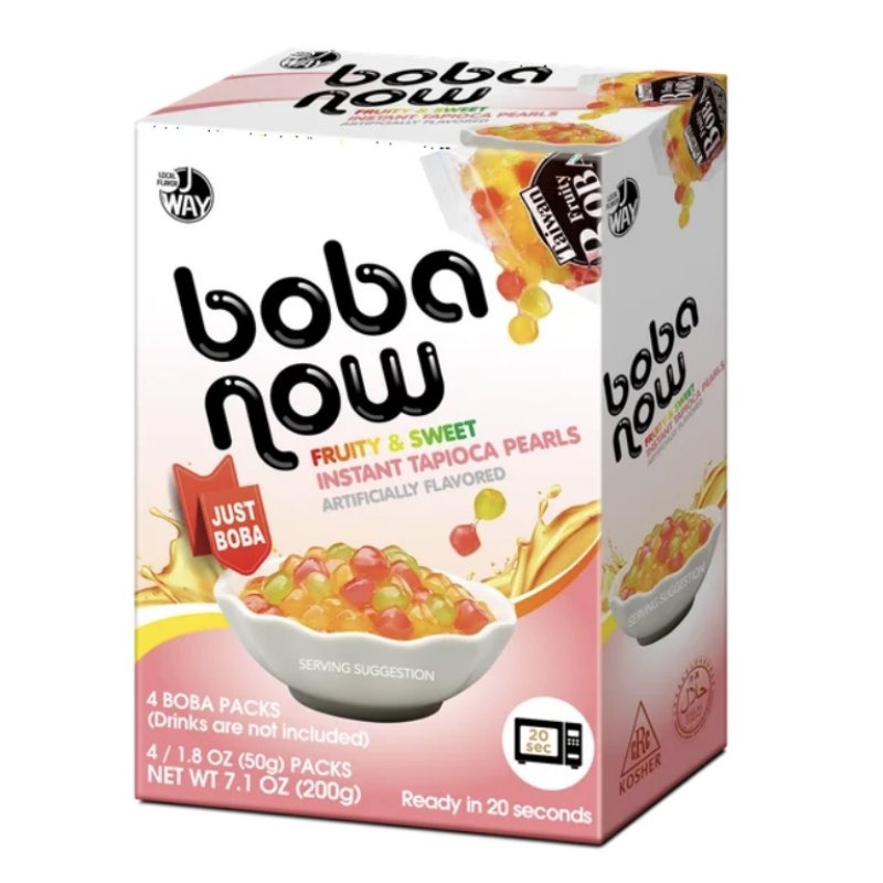 Get JWAY Fruity&Sweet Instant tapioca pearls-4 BOBA PACKS (Drinks are ...