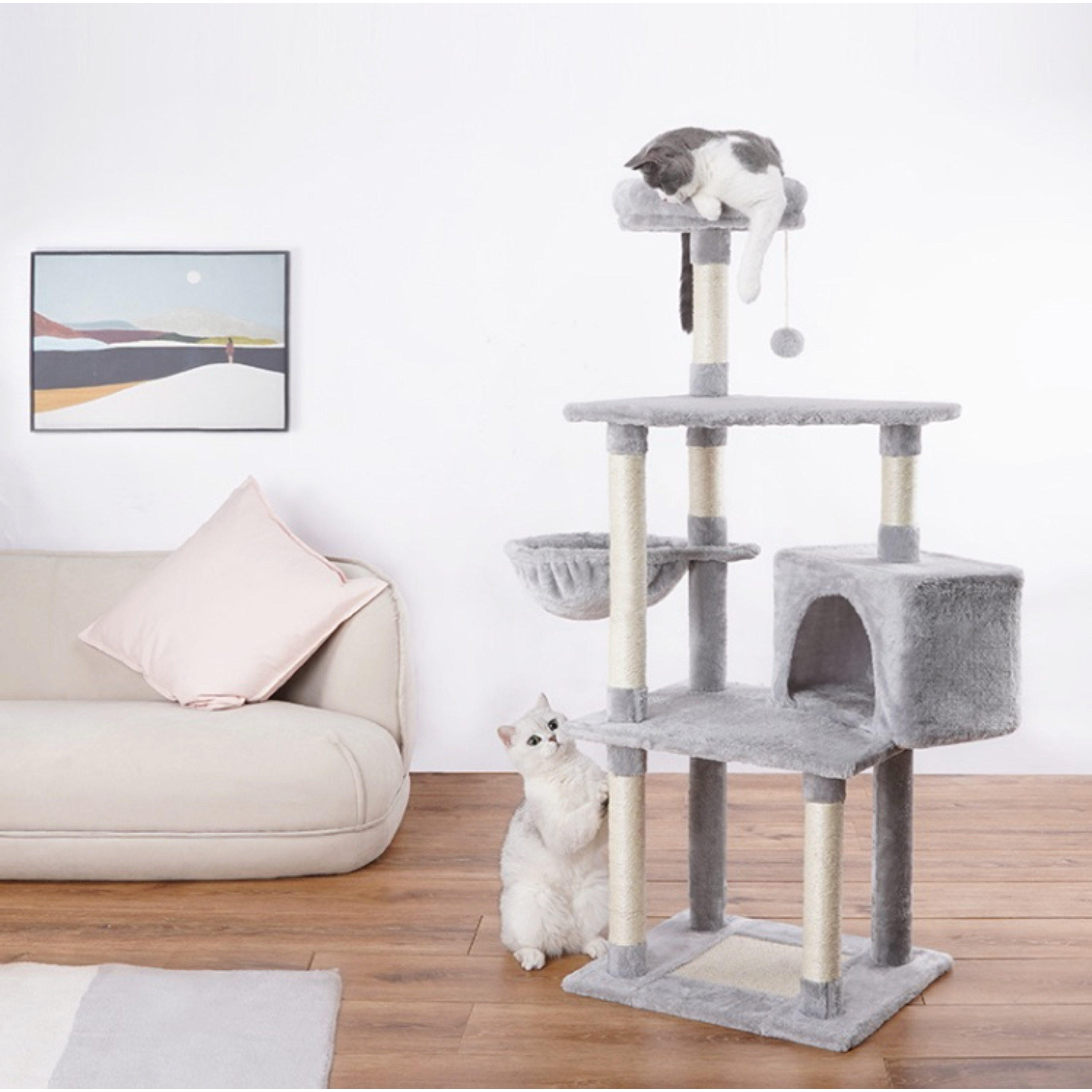 Get 47'' Multi-layer Cat Tree & Cat Condo Delivered | Weee! Asian Market