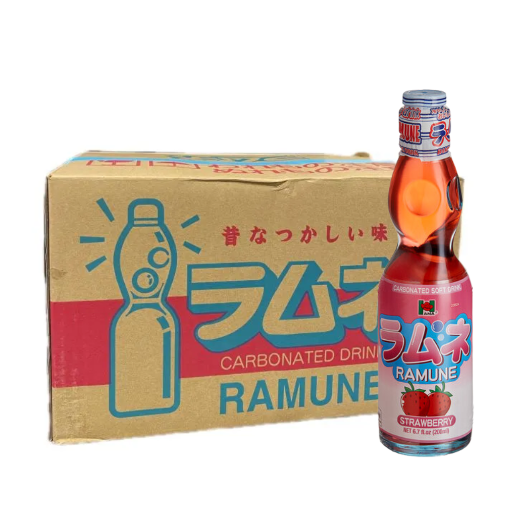 Get Hana Ramune Strawberry Soda 6.7oz pack of 24 Delivered | Weee ...