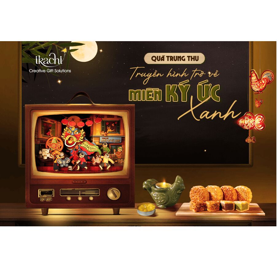 Get Ikachi Green Memory Television Mooncake Gift Set Delivered | Weee ...