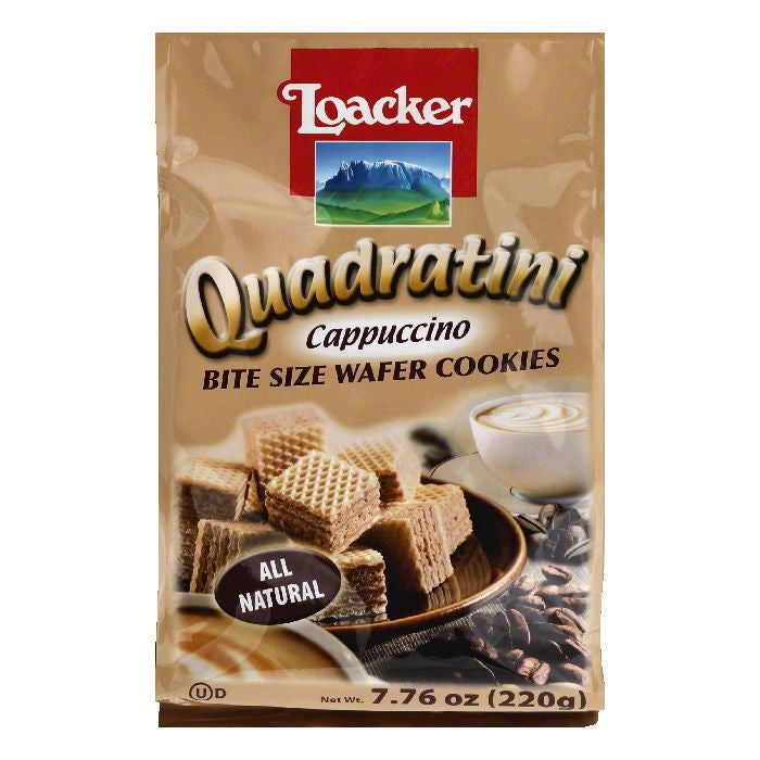 Get Loacker Quadratini Cappuccino Wafer Cookies, 7.76 oz, 1-Pack ...