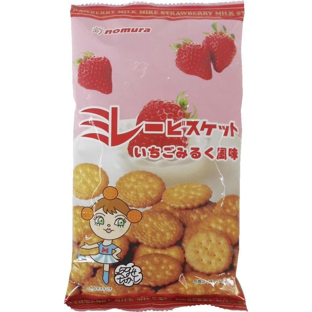 Get NOMURA Biscuits Millet Biscuits Strawberry Milk Flavor 130g Delivered | Weee! Asian Market