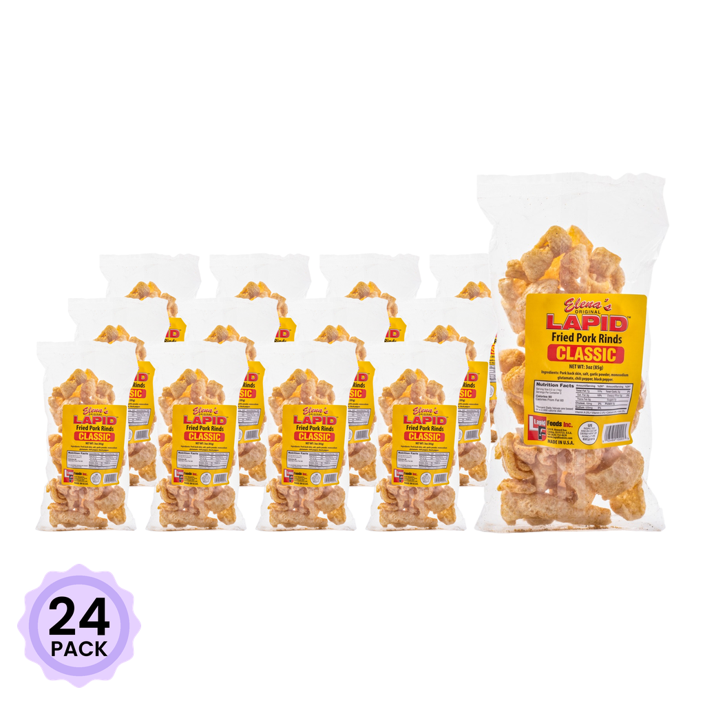 Get Elena's Original Lapid Fried Pork Rinds, Classic 85 g*24 pack ...
