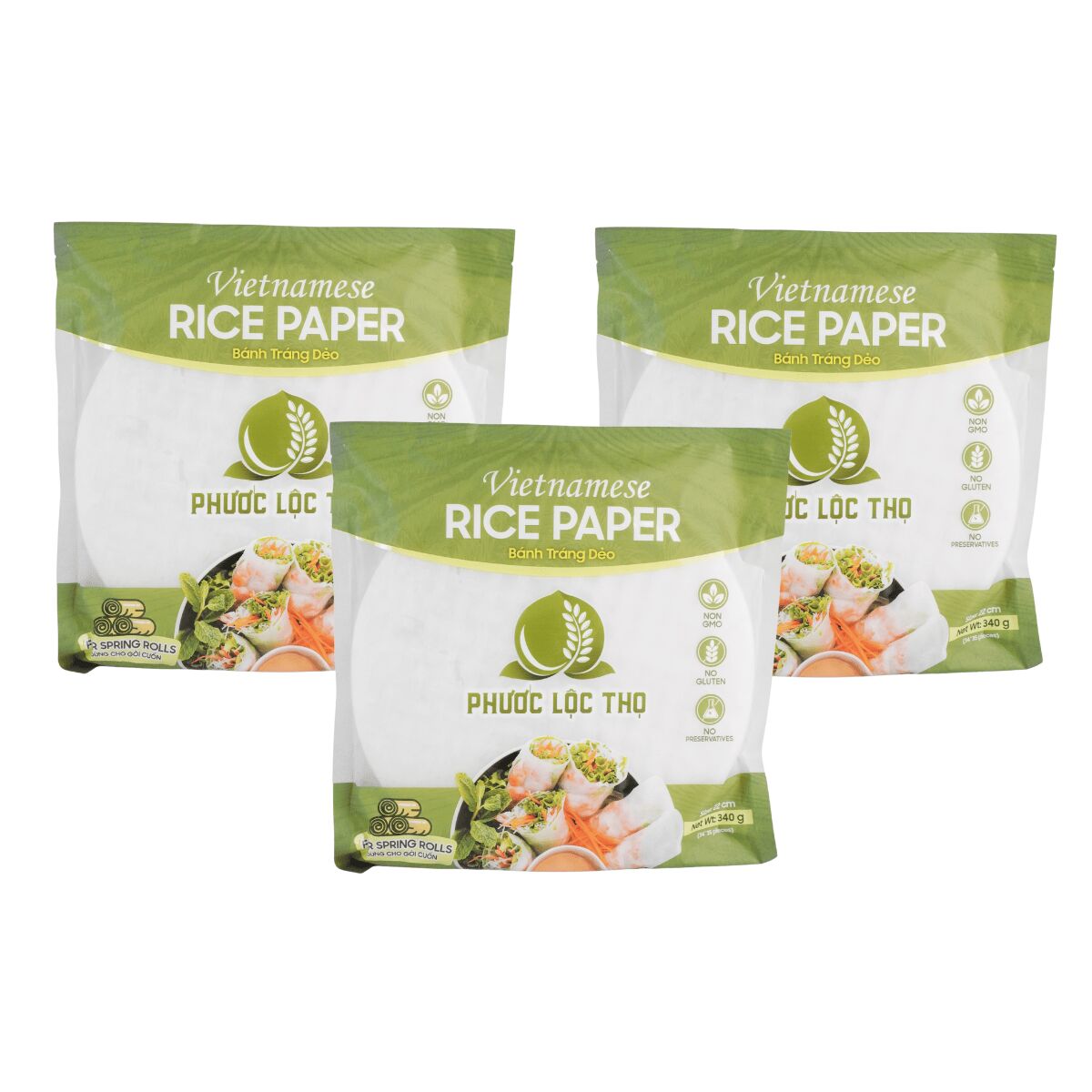 Get [ Phuoc Loc Tho ] Soft Rice Paper 340gr x 3 3 count Delivered ...