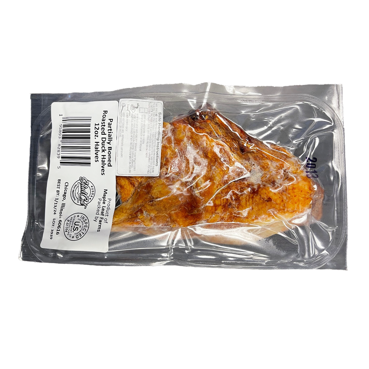 Get Maple Leaf Farms Partially Boned Roasted Duck Halves, Frozen ...
