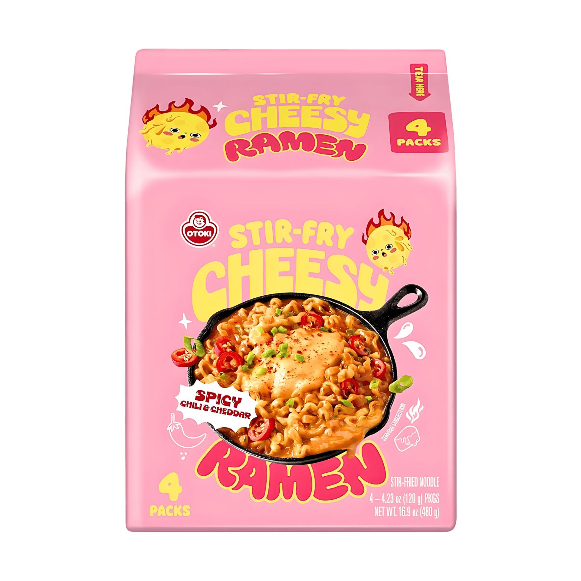 Get [OTOKI] Stir-Fry Cheesy Ramen Spicy Chili&Cheddar- 16.9 oz ...