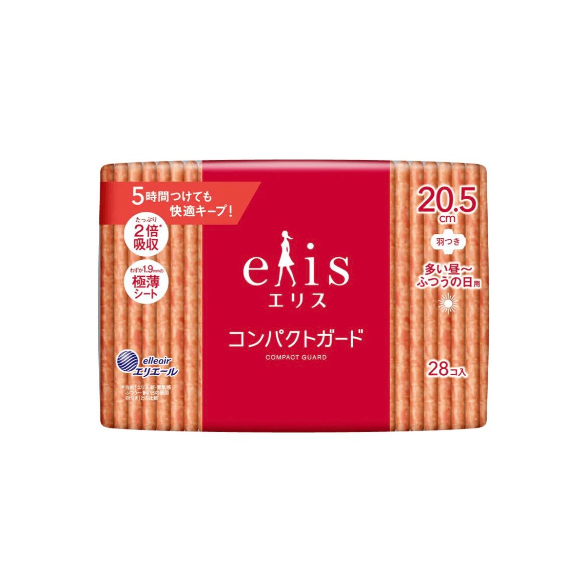 Compact Feminine Period Pads with Wings, 20.5cm, 28pcs - Weee!