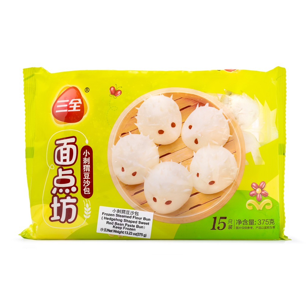 Get Sanquan Food Hedgehog-Shaped Red Bean Buns 15ct, Frozen Delivered ...