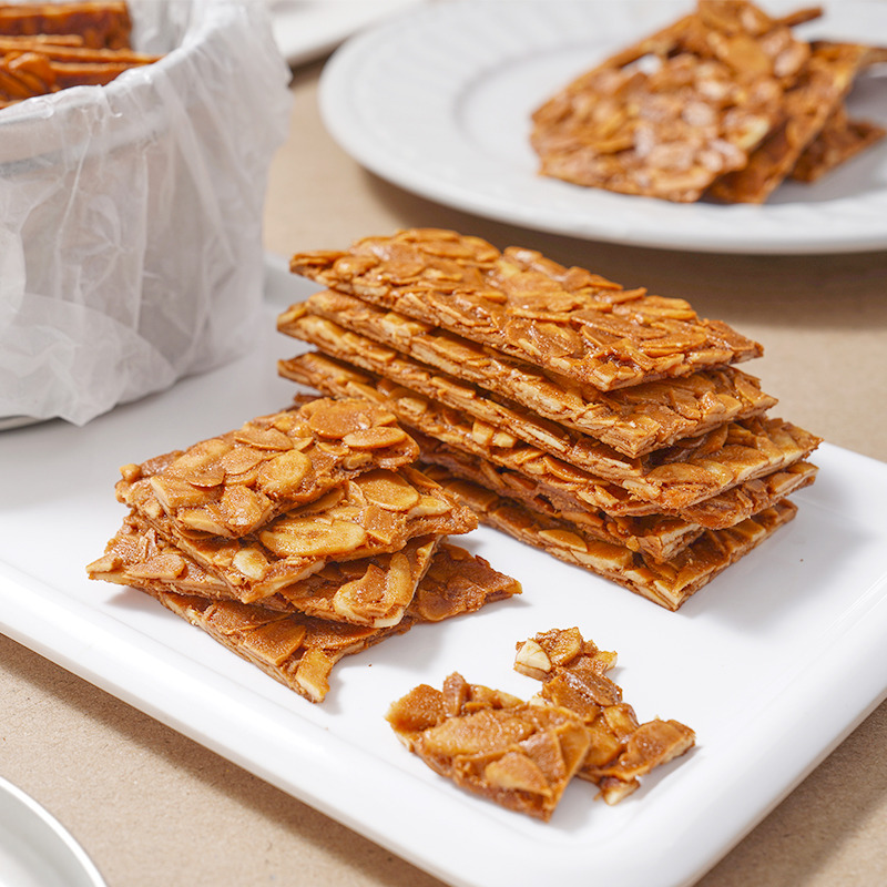 好吃极了！杏仁瓦片酥脆饼干 200g - Weee!