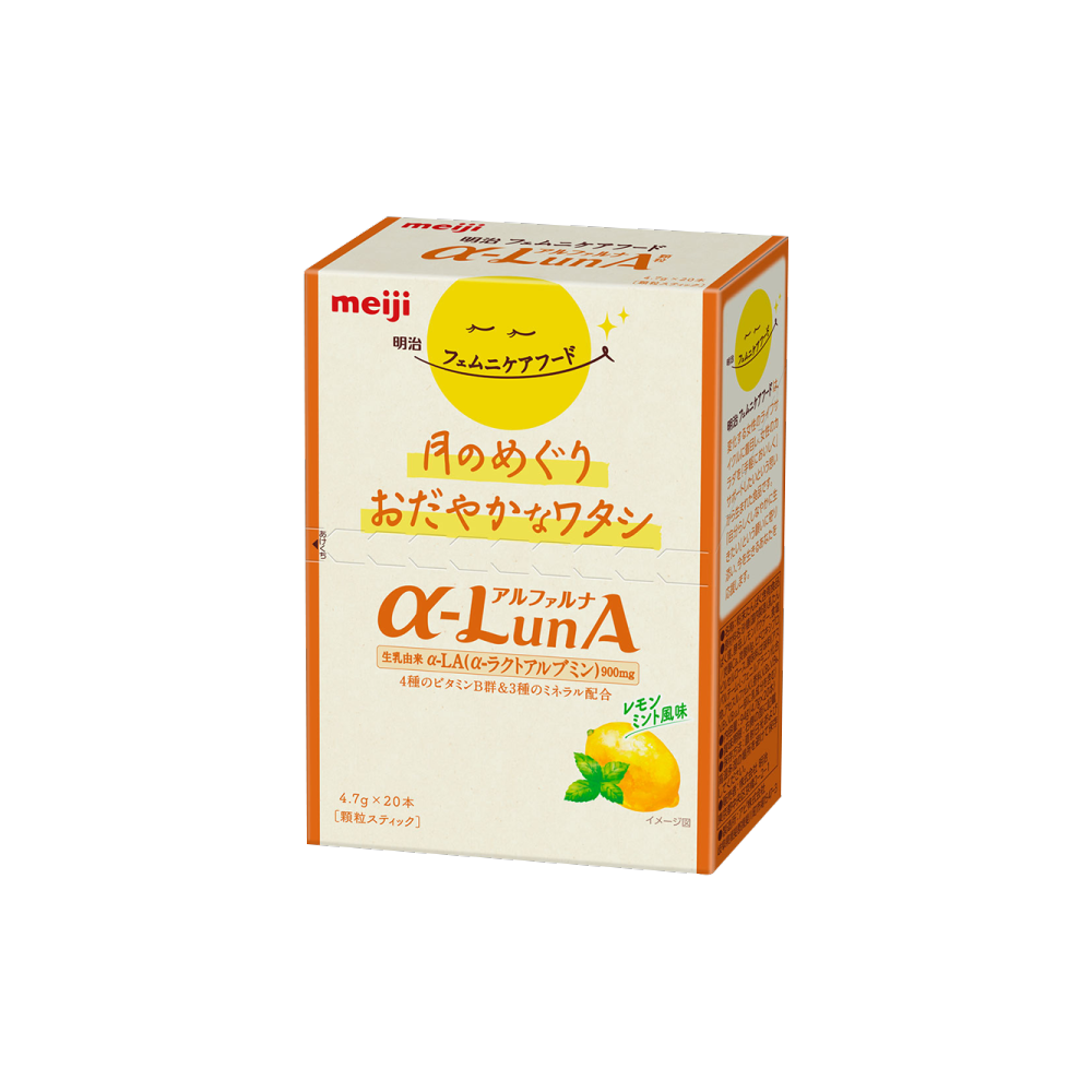 Meiji Femnicare Food α-LunA Alpha LunA Granule Lemon Mint Flavour 4.7gx20 bottles - Weee!