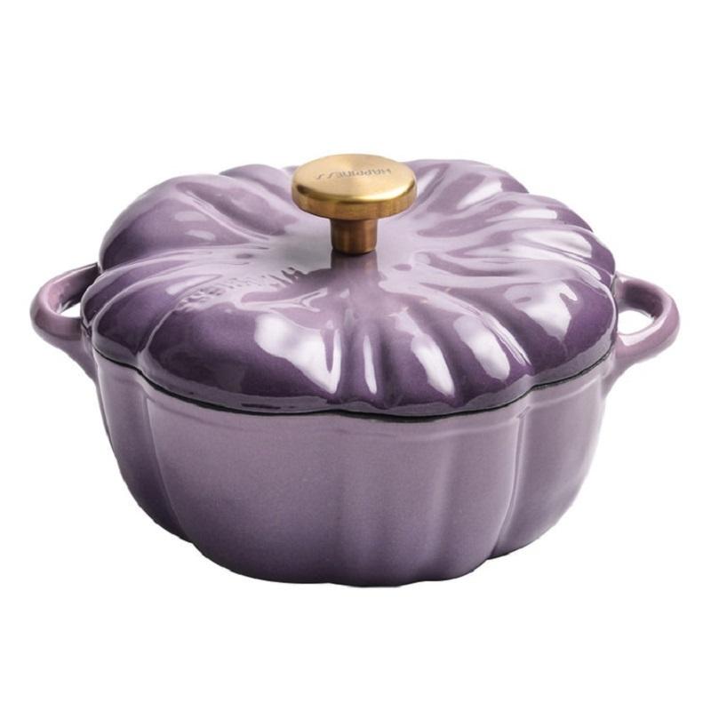 Little happiness enamel cast iron pot stew pot soup pot 1.0L caliber ...