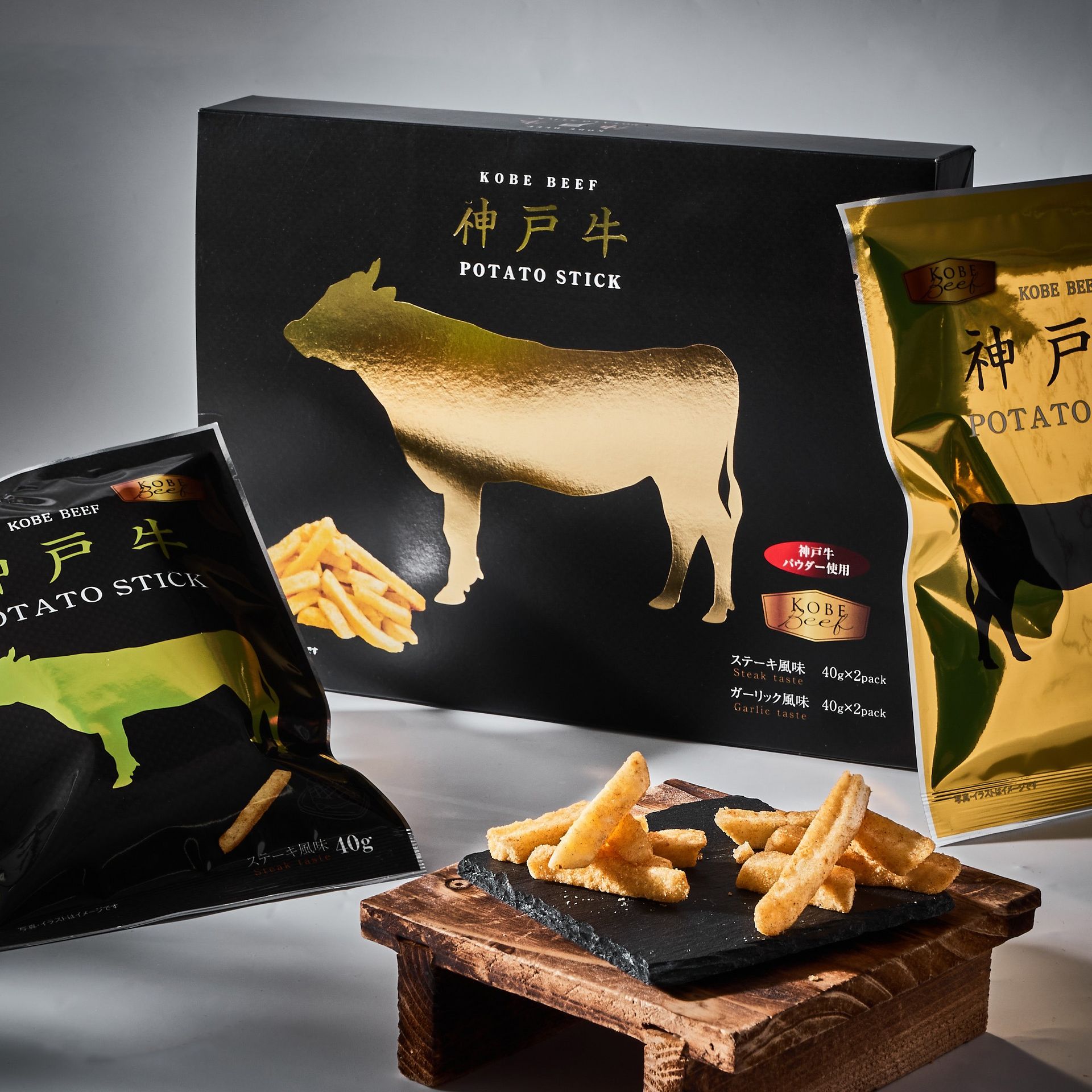 Kobe Beef & Garlic Potato Sticks (4 pieces) - Weee!