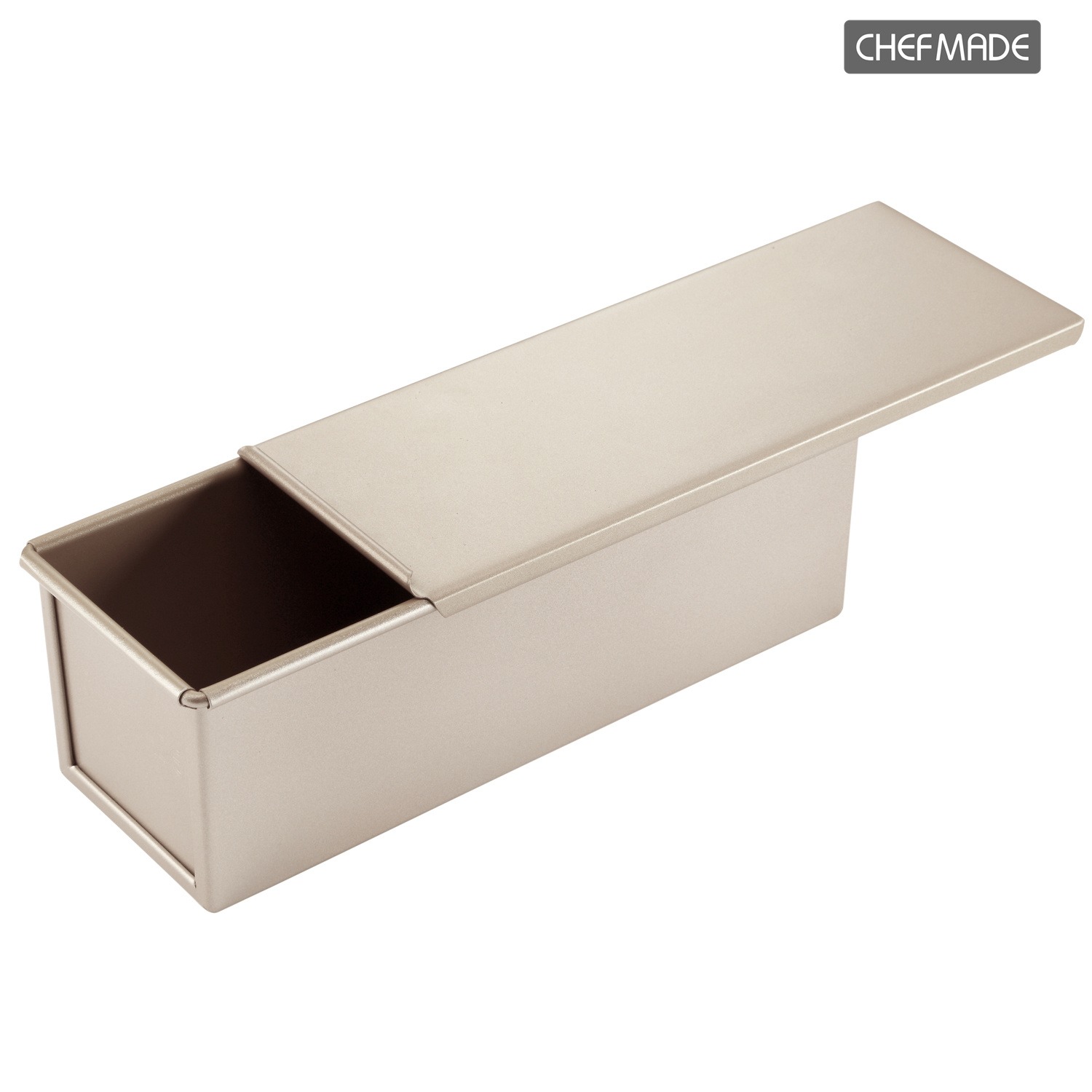 Get CHEFMADE Mini Pullman Loaf Pan with Lid, 0.66Lb Dough Capacity Flat ...