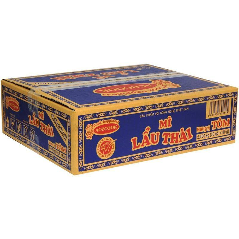 Get Acecook Mi Lau Thai Instant Noodles, Shrimp Flavor pack of 30 ...
