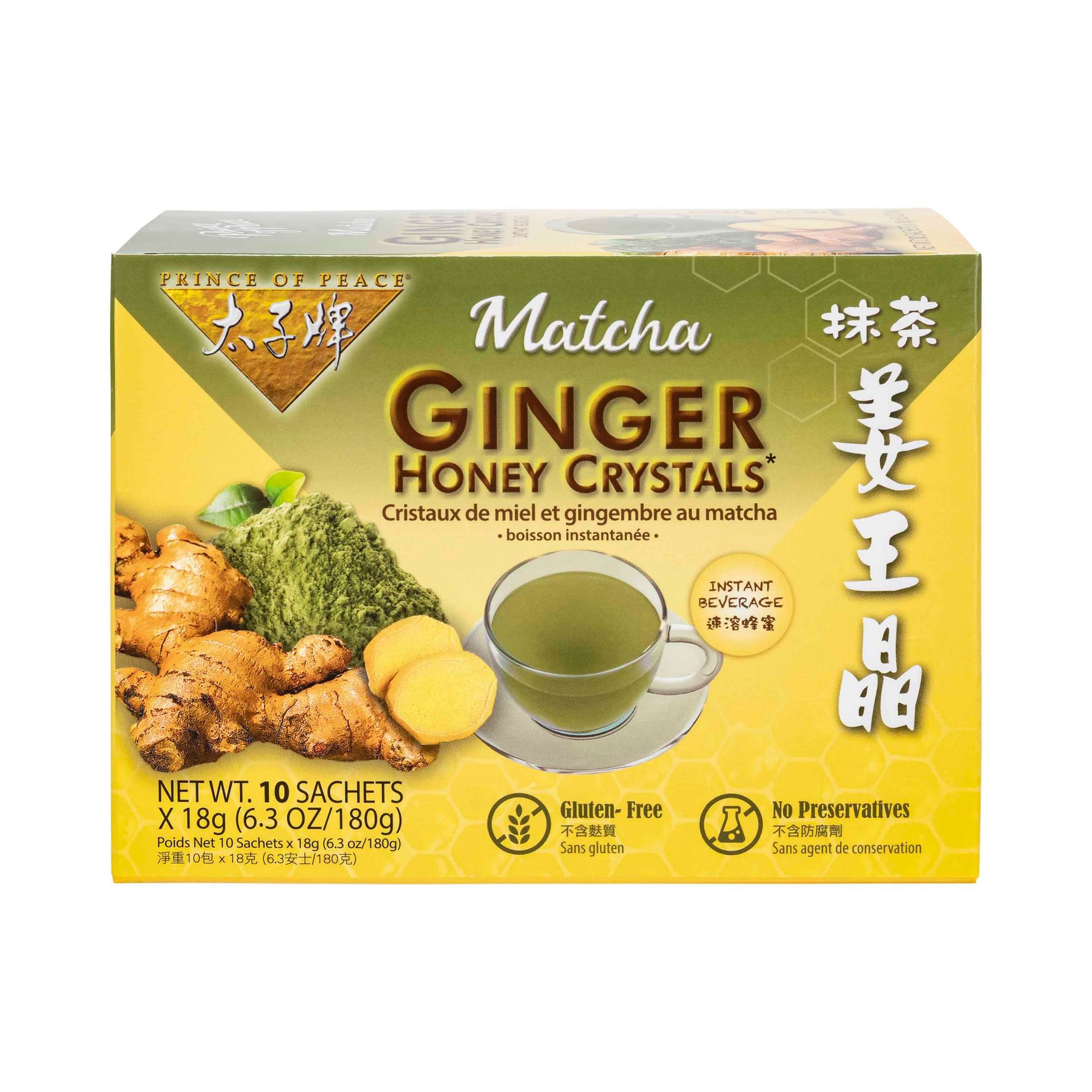 Get Prince of Peace Ginger Honey Crystals with Matcha, 10 sachets Delivered | Weee! Asian Market