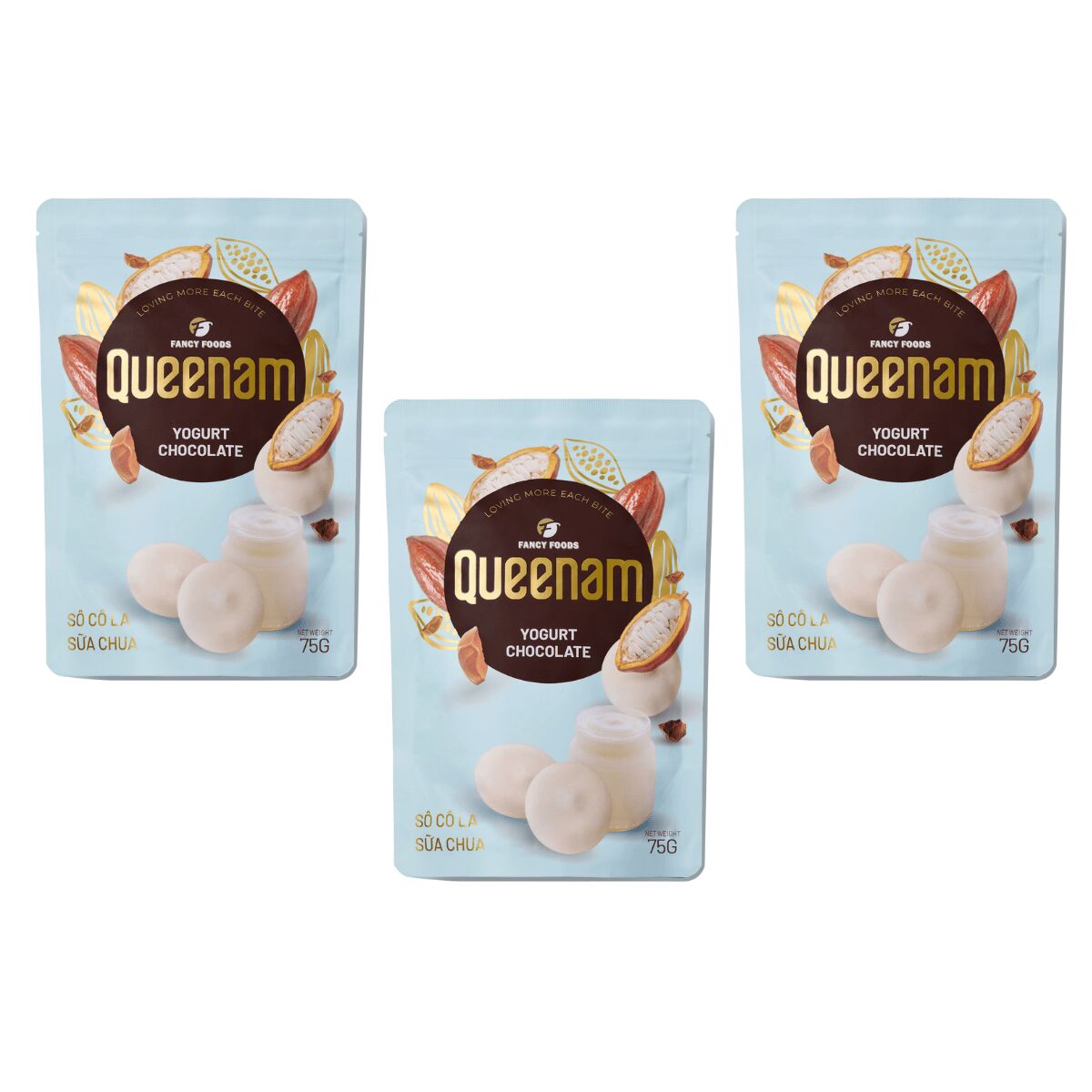 Get [ Queenam ] Yogurt Chocolate 75g x 3 3 count Delivered | Weee ...