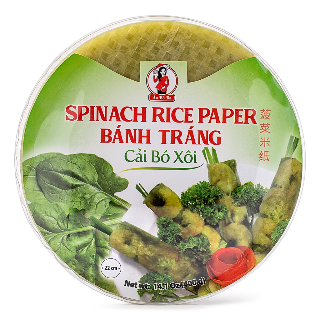Get Ao Ba Ba Brand Spinach Rice Paper 22cm Delivered | Weee! Asian Market