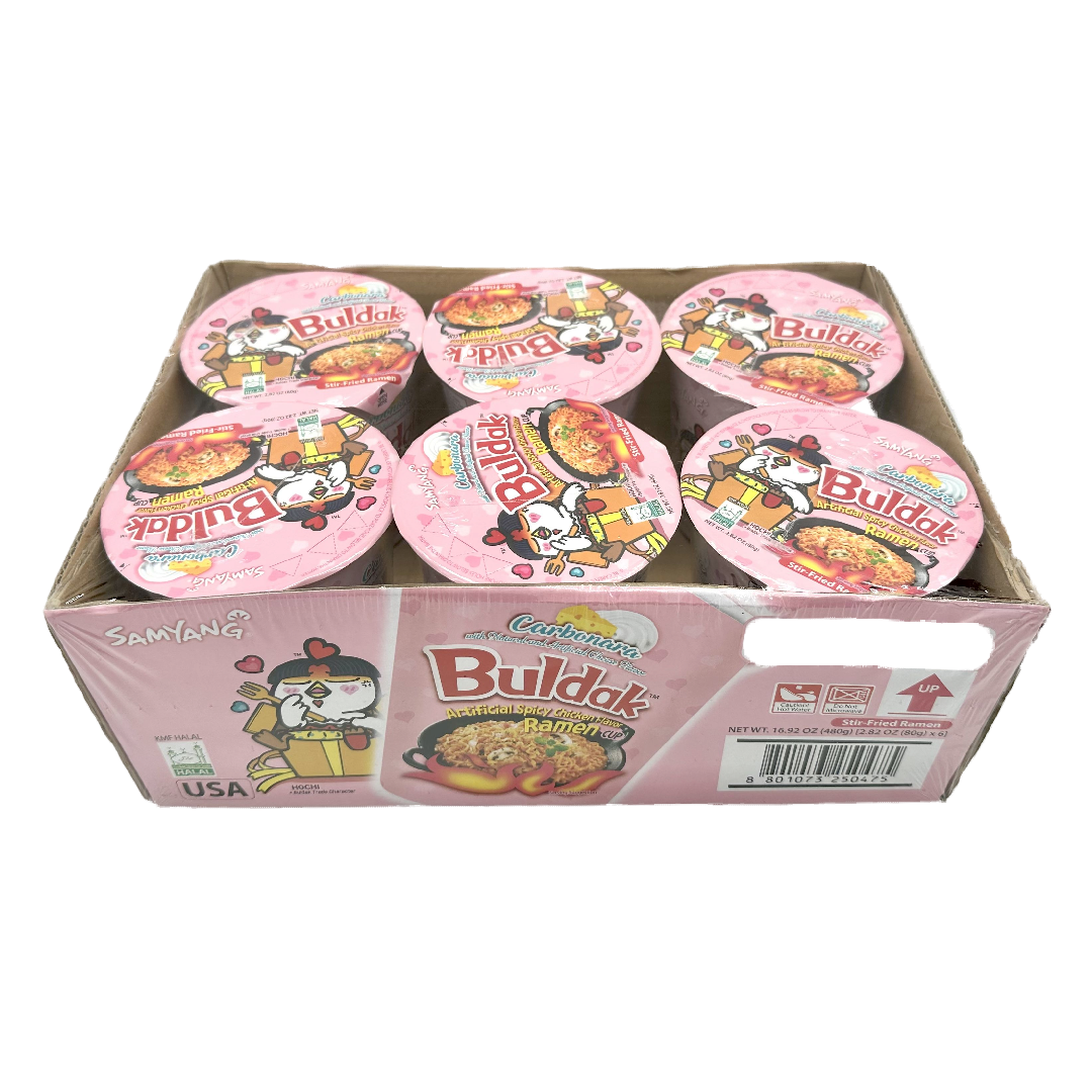 Get Samyang Buldak Ramen Carbonara Hot Chicken Flavor (cup) pack of 6 Delivered | Weee! Asian Market
