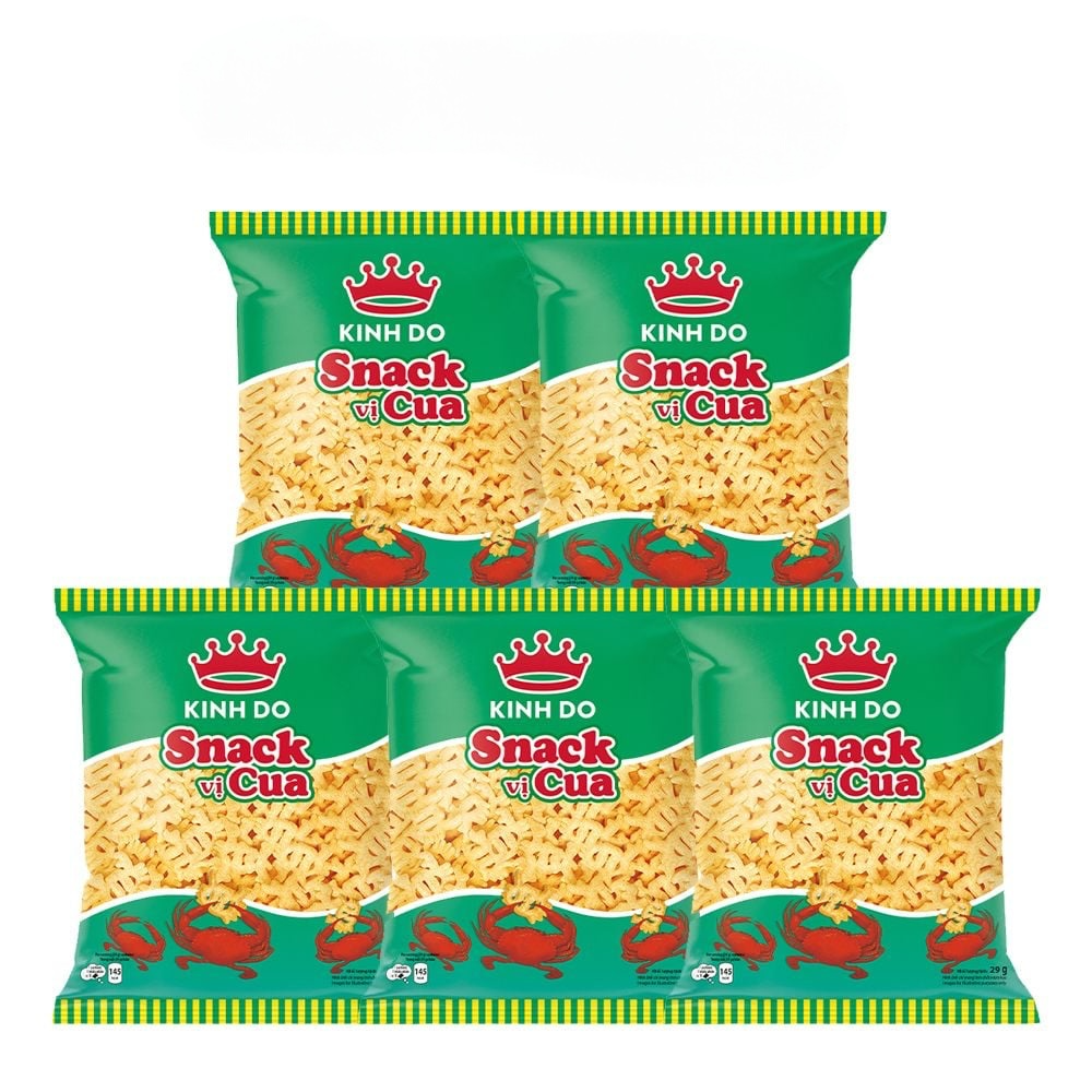 Snack Cua Kinh DO Bim Bim Cua Xanh 29gr x 5 bags - Weee!