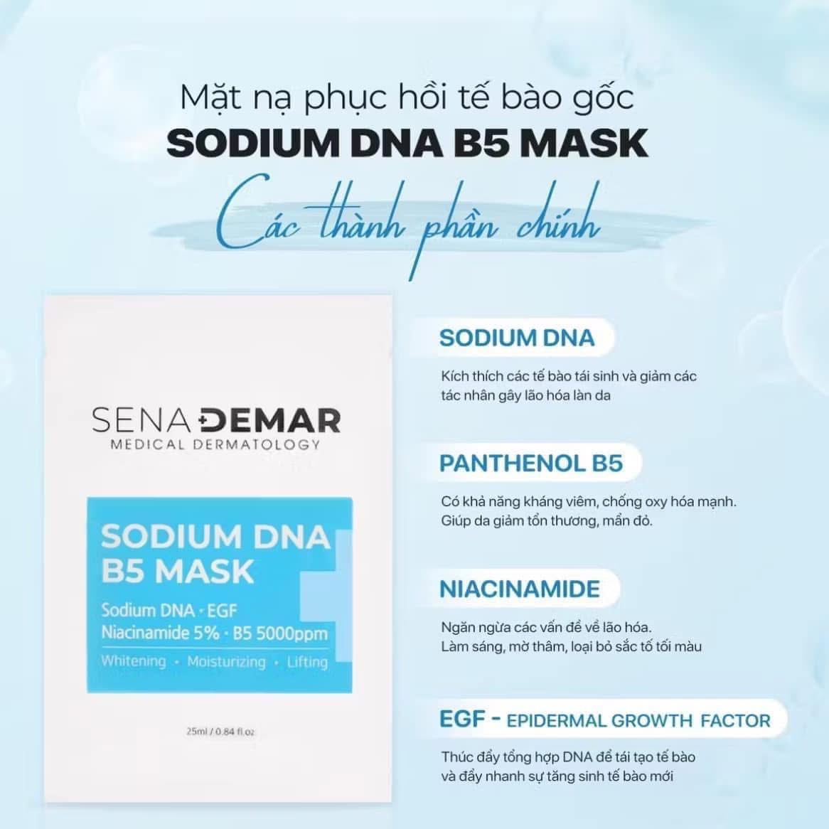 Get Senaderma Sodium DNA Mask 25ml x 10 Pcs Delivered | Weee! Asian Market