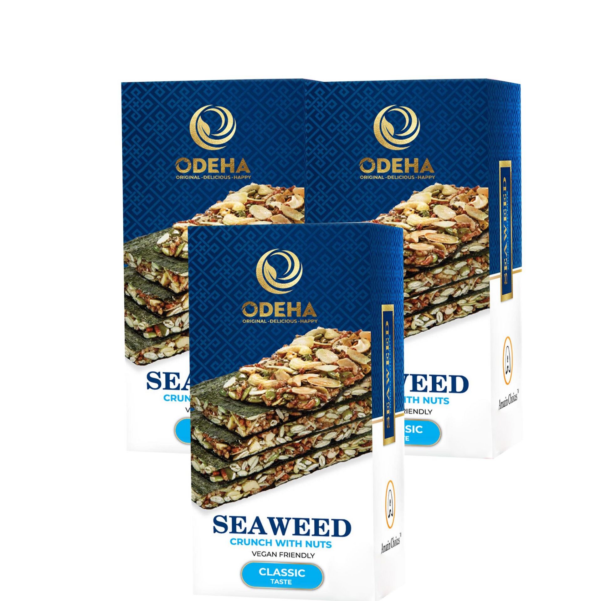 Get Seaweed Crunch with Nuts Classic 6 Bars, 3 box Delivered | Weee ...