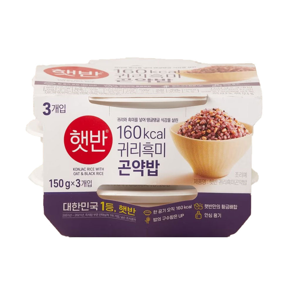 CJ 햇반 귀리흑미곤약밥 150g x 3p - Weee!