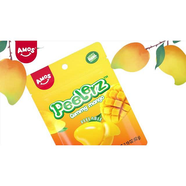 Get Amos Peelable Gummy Candy Mango 4D Gummies Peely Fruity Filled ...